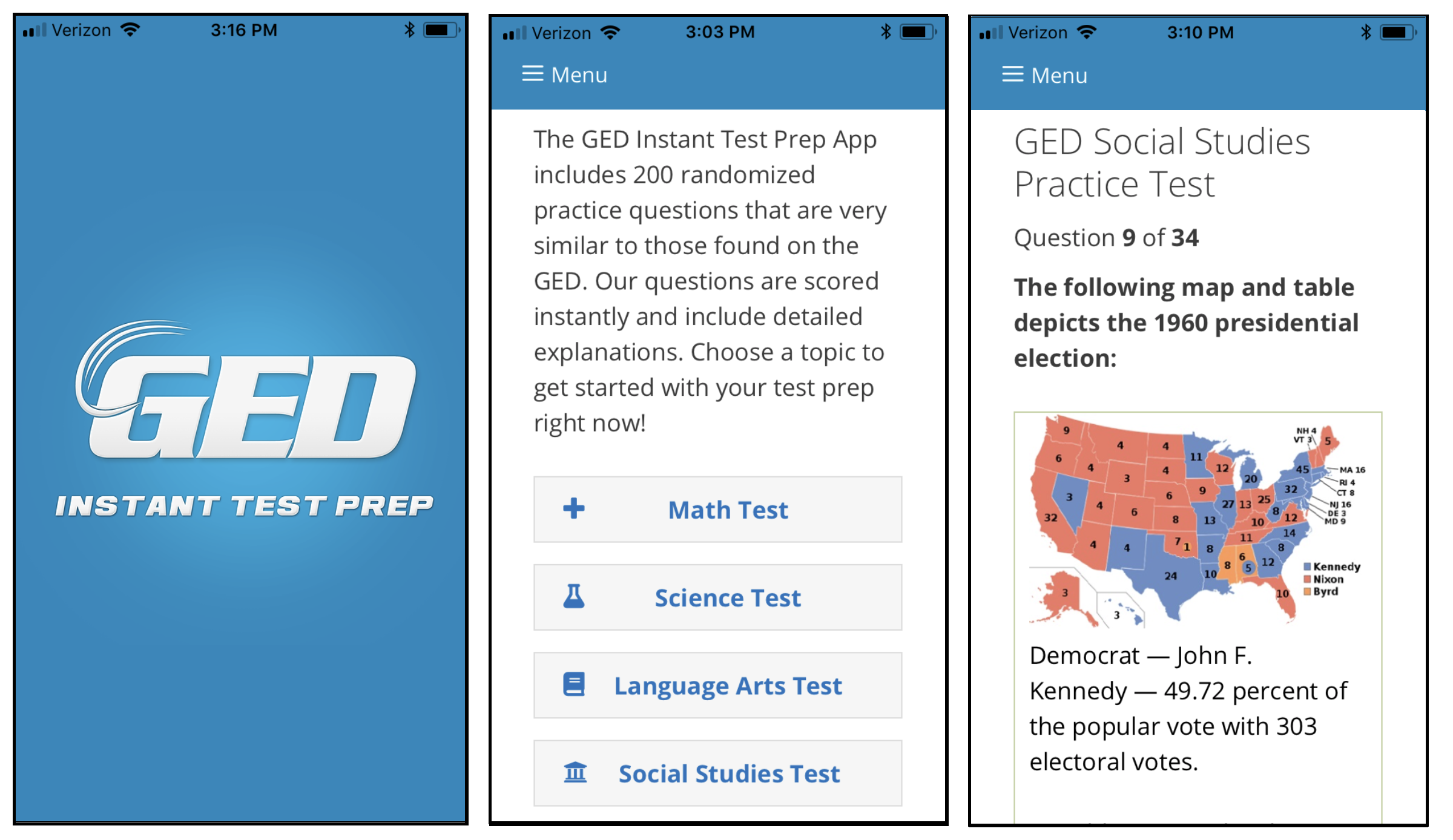 GED ITP Screens – Instant Test Prep